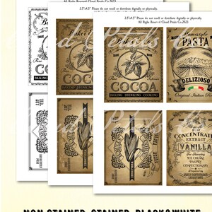 Vintage Kitchen Pantry Label Printable, Baking Labels for Jars, Labels ...