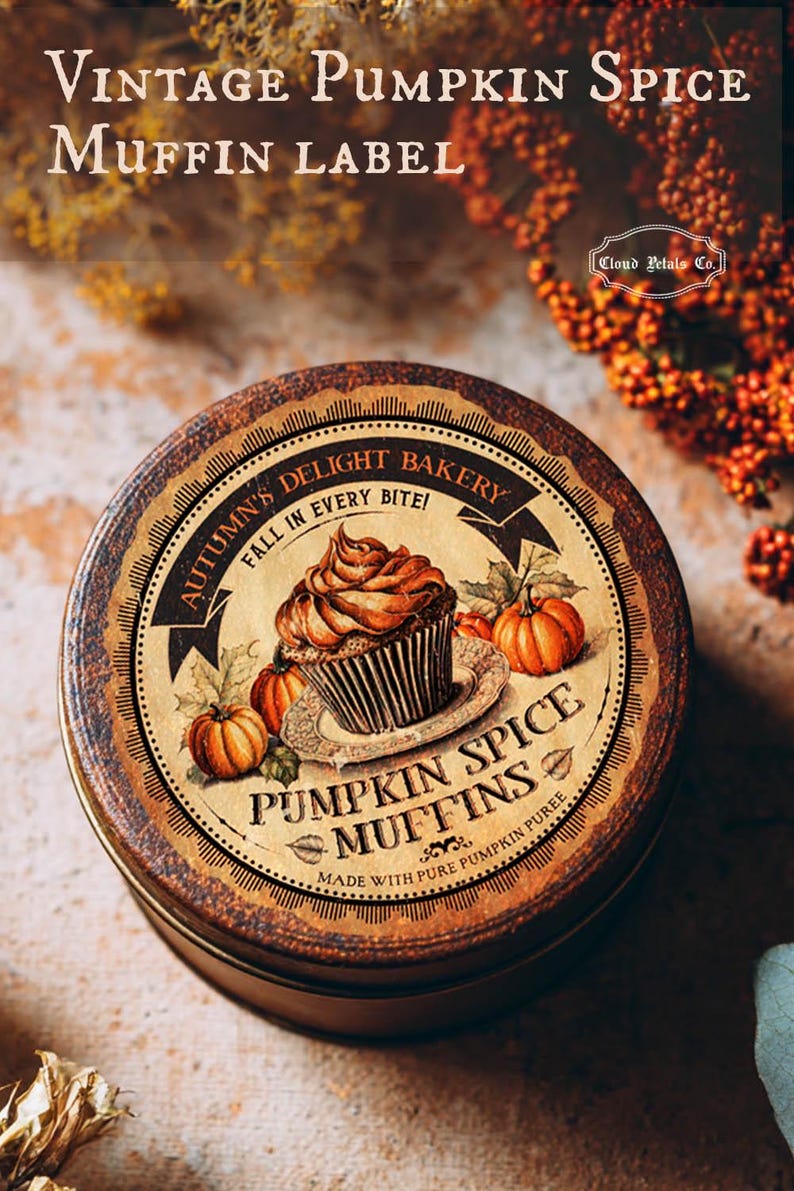 Vintage Fall Pantry Labels: Pumpkin Spice, Apple Cider (digital ...