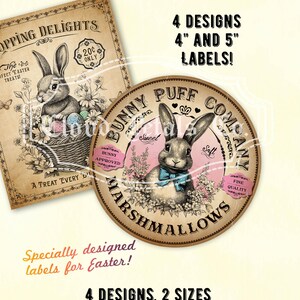 Vintage Easter Printable, Easter Decoration, Sweet Treats, DIY Easter ...