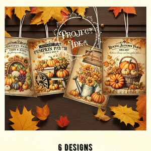 Vintage Fall Tags, Vintage Autumn Decor Printable, Farmhouse Fall ...