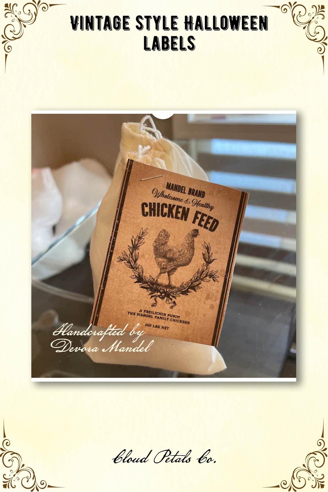 Chicken Feed Sign, Burlap Print, Printable Vintage Kitchen Wall Art ...