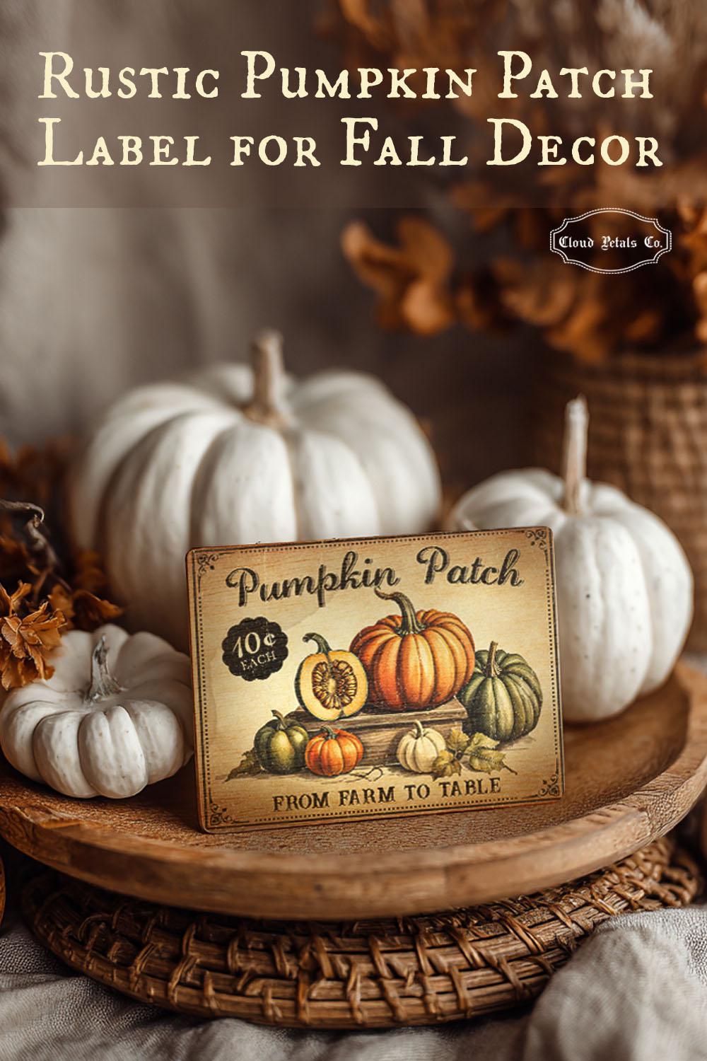 Vintage Farmhouse Fall Labels: Autumn Decor, Pumpkin Patch (digital ...