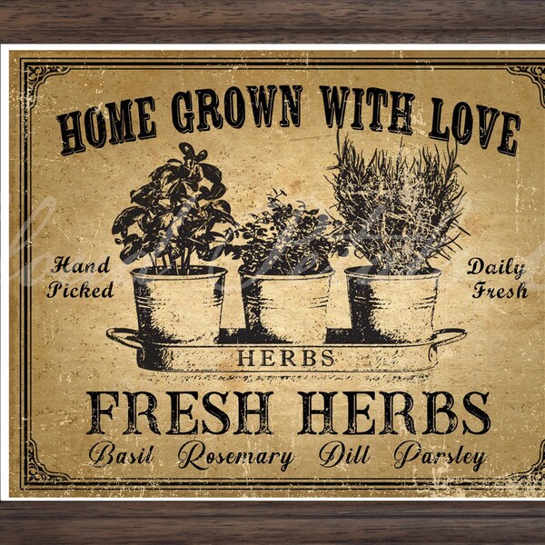 Herb Garden Signs - Etsy
