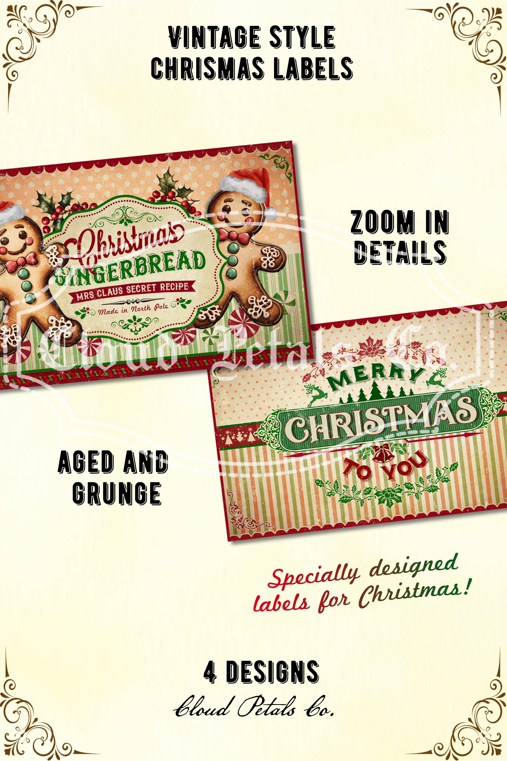 Vintage Christmas Labels, Printable DIY Decor (digital Download) - Etsy
