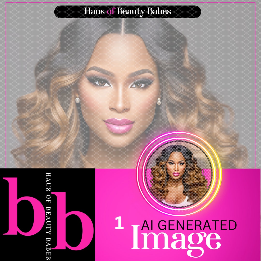 AI Generated Hair Stock Model Photo Lash Makeup Hair - Etsy