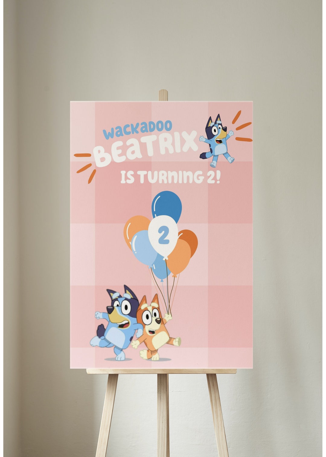 Blue Y Theme Welcome Sign Welcome Board Birthday Kids Characters, Pink ...