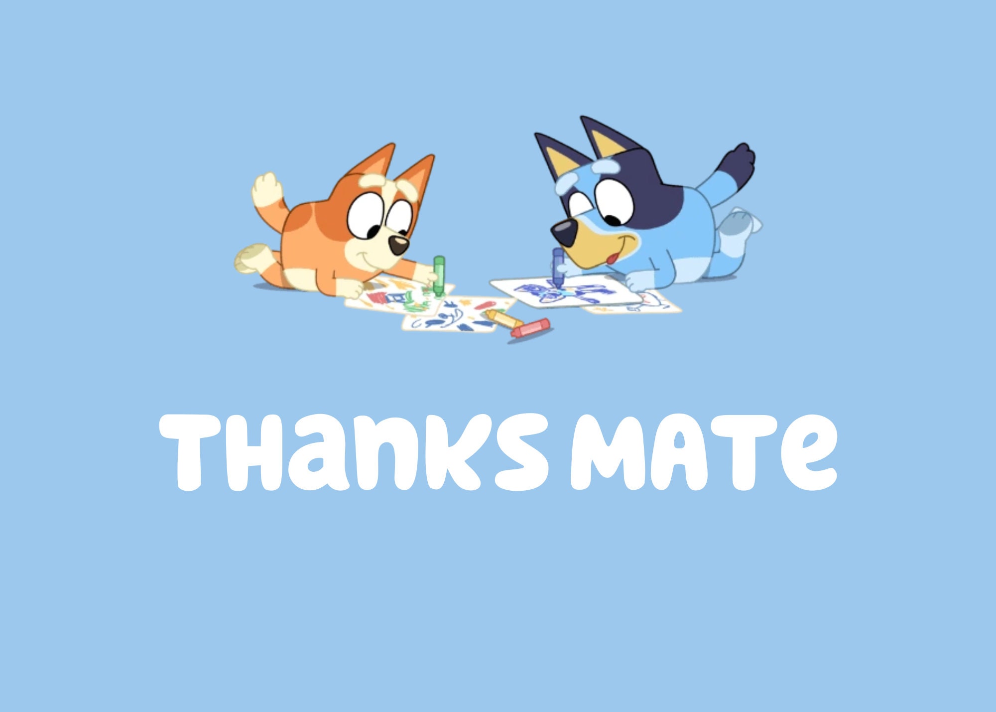 Bluey Thank You Postcards Bluey Birthday - Etsy Canada