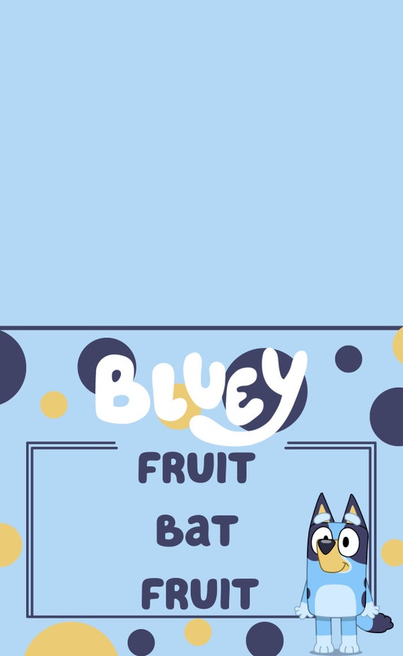 Bluey Printable Food Tent Snack Labels for Blue Y and Bingo🤞 Descubra ...
