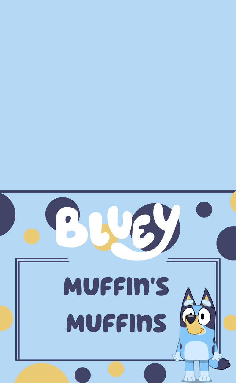 Bluey Printable Food Tent Snack Labels for Bluey and Bingo - Etsy Australia