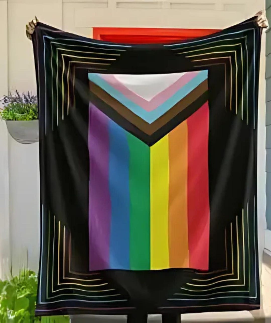 Rainbow Pride Flag Fleece Blanket: Soft Plush Throw, LGBTQ+ Ally Gift ...