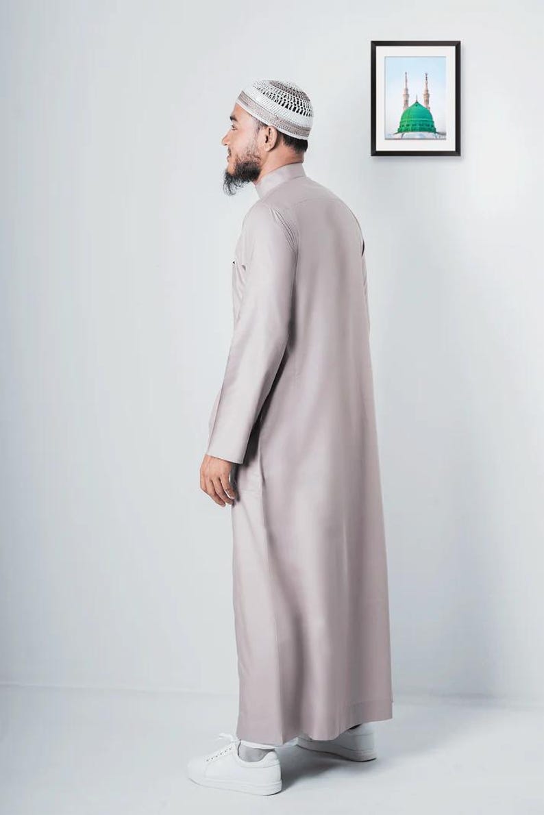 Classic Saudi Thobe | Islamic Jubba for Men | Tailored for Your Size - Etsy