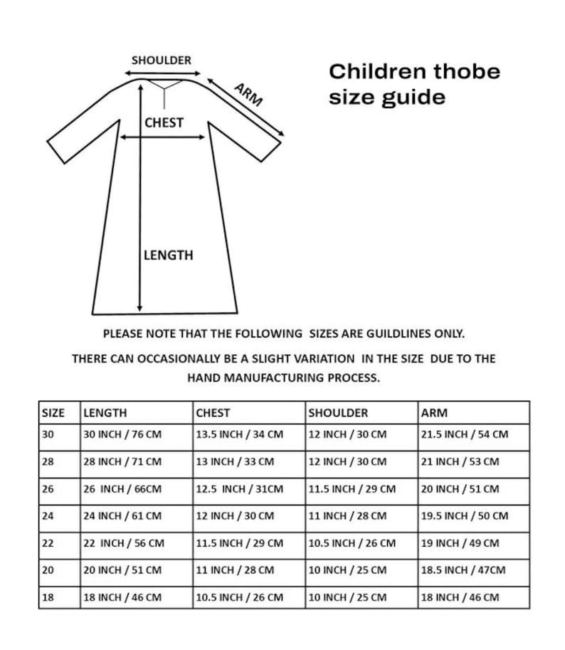 Kids Embroidered Thobe, Navy Blue Thobe - Etsy