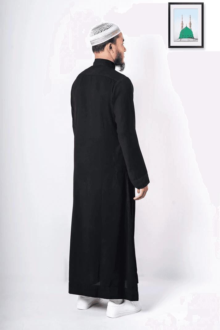 Classic Black Thobe | Saudi Thobe for Men | Tailored for Your Size - Etsy