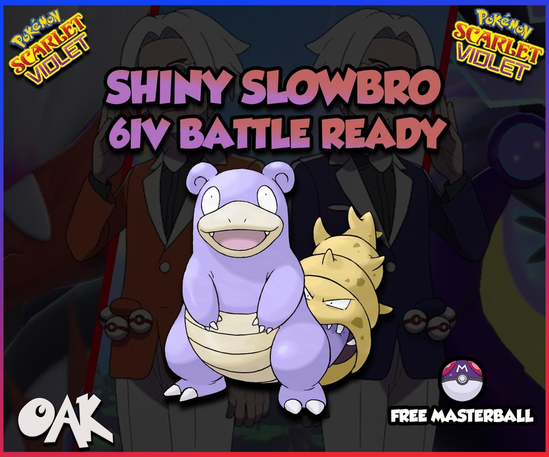 Pokemon Scarlet & Violet Shiny Slowbro 6 Iv's Battle Ready Free ...
