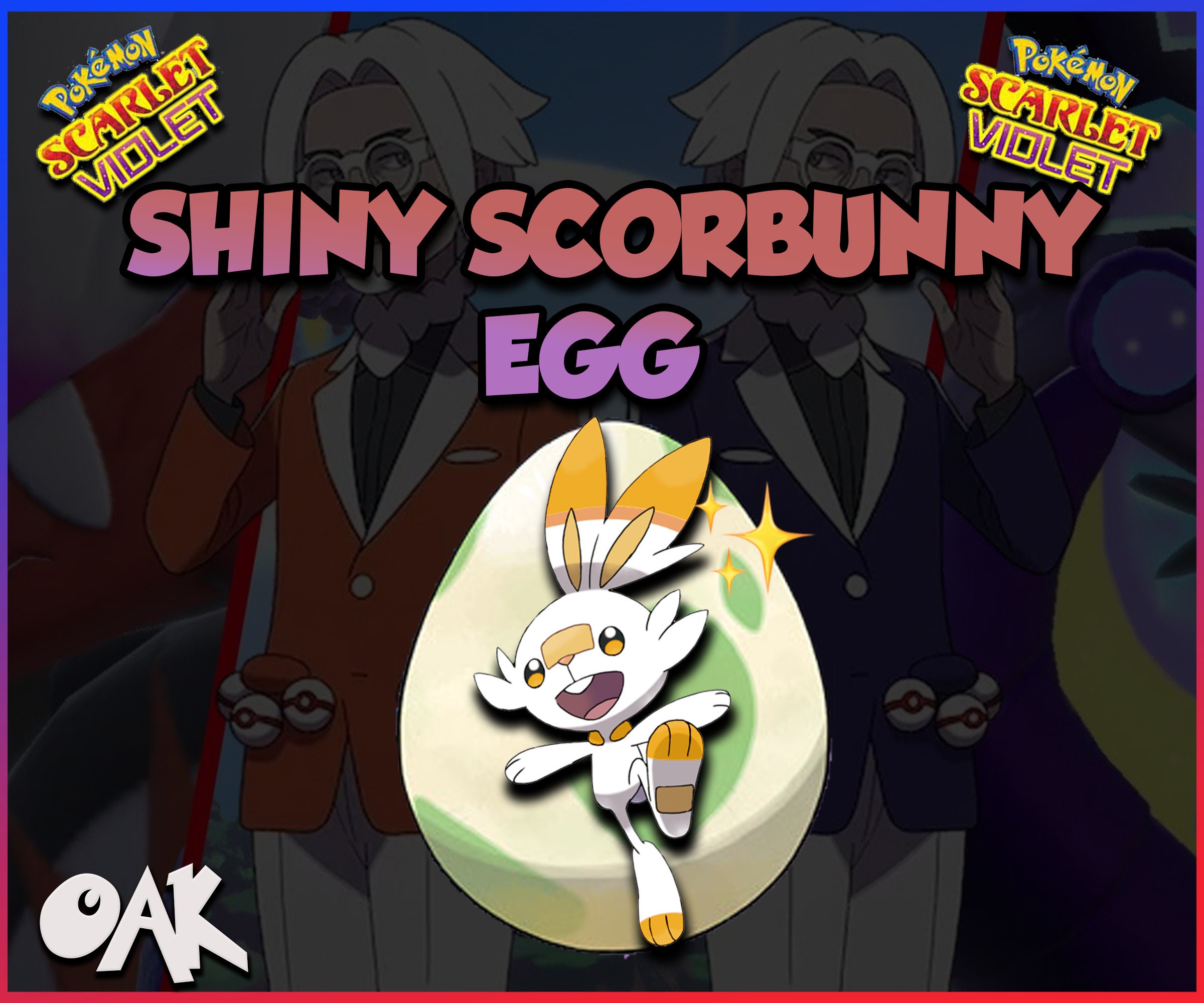 Pokemon Scarlet & Violet Shiny Scorbunny Egg 6 Iv's Ready Fast Trade - Etsy