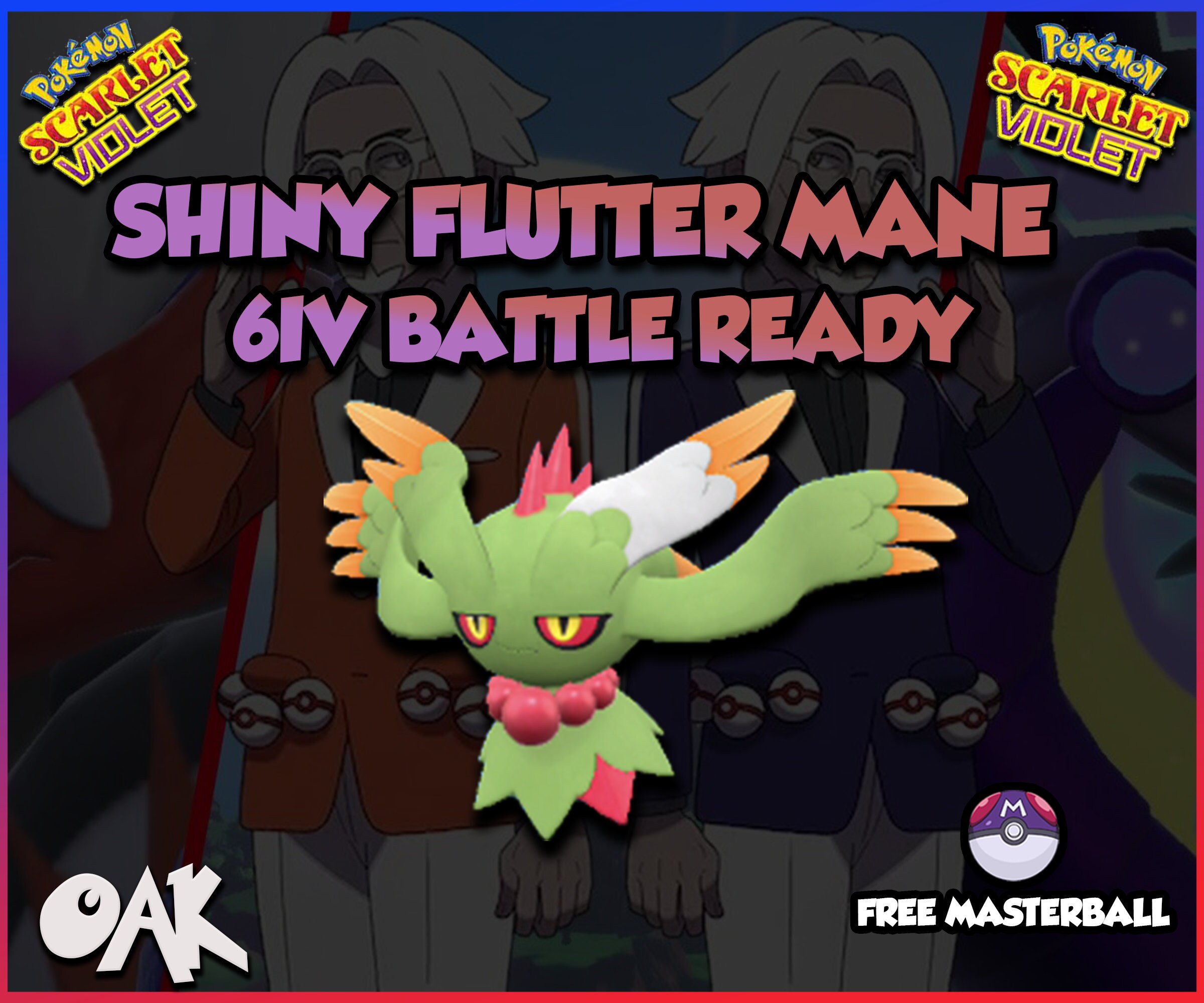 Pokemon Scarlet & Violet Shiny Fluttermane 6 Iv's Battle Ready Free ...