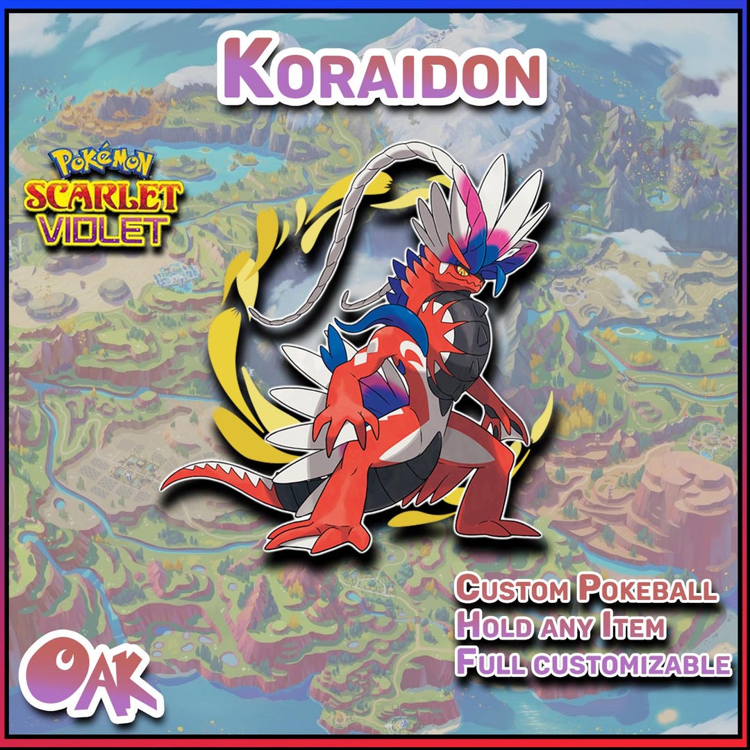 Pokemon Scarlet & Violet | Koraidon | 6 Iv's Battle Ready | Free ...