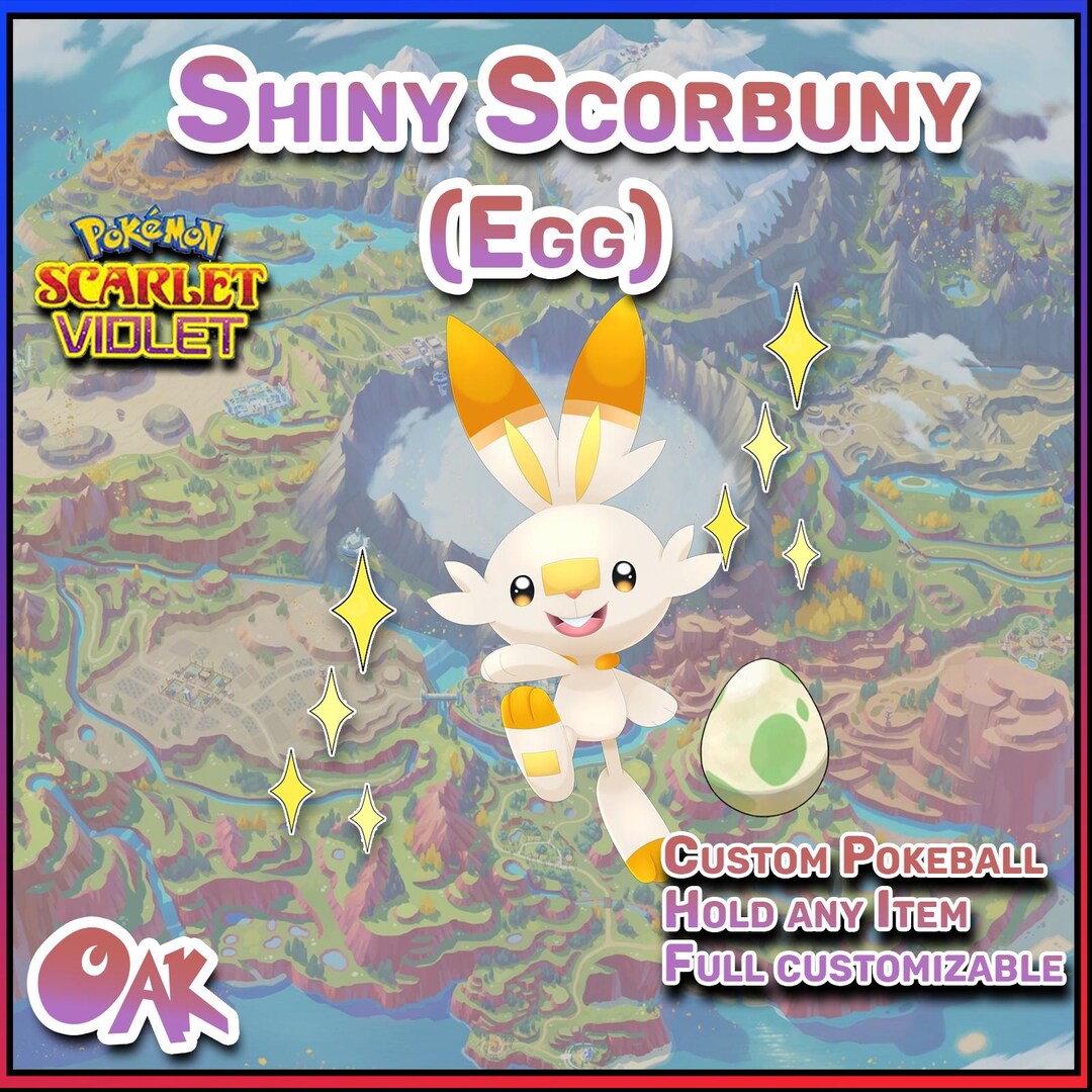 Pokemon Scarlet & Violet | Shiny Scorbunny Egg | 6 Iv's Ready | Fast ...