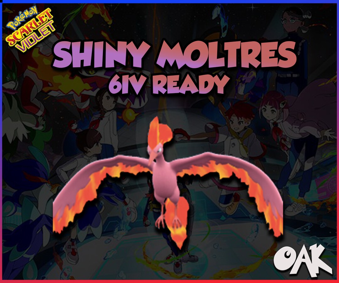 Pokemon Scarlet & Violet Shiny Moltres 6 Iv's Fast Trade - Etsy