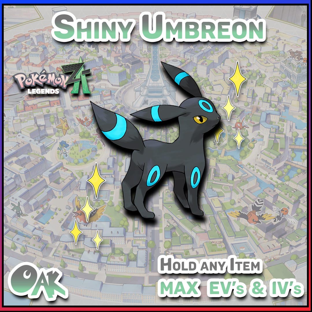 Pokemon Legends Z-A | Shiny Umbreon | 6 Iv's Battle Ready | Fast Trade ...