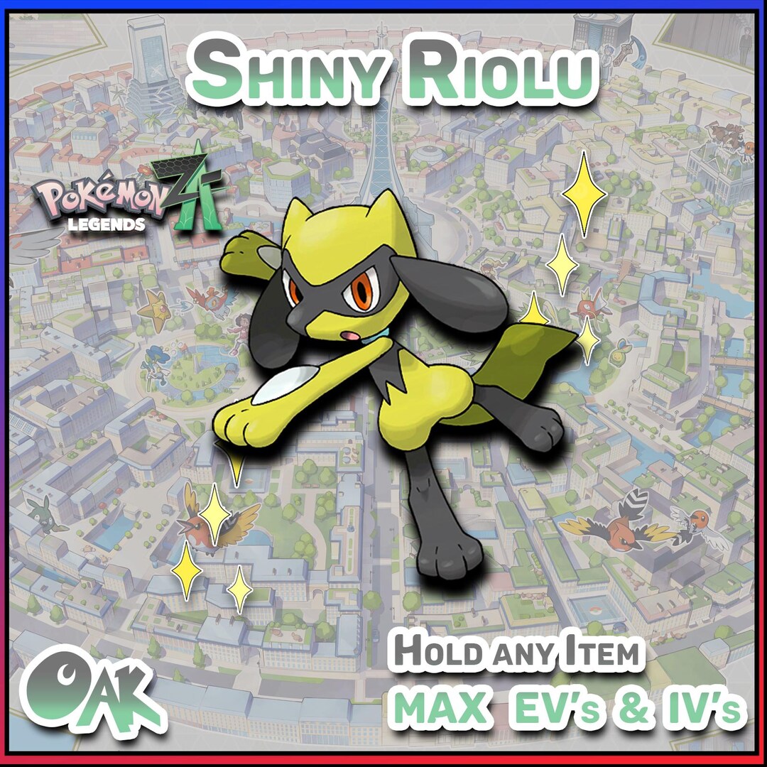 Pokemon Legends Z-A | Shiny Riolu | 6 Iv's Battle Ready | Fast Trade ...