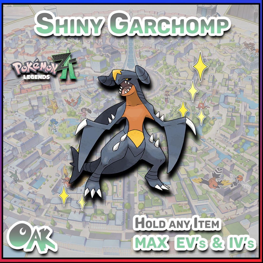 Pokemon Legends Z-A | Shiny Garchomp | 6 Iv's Battle Ready | Fast Trade ...