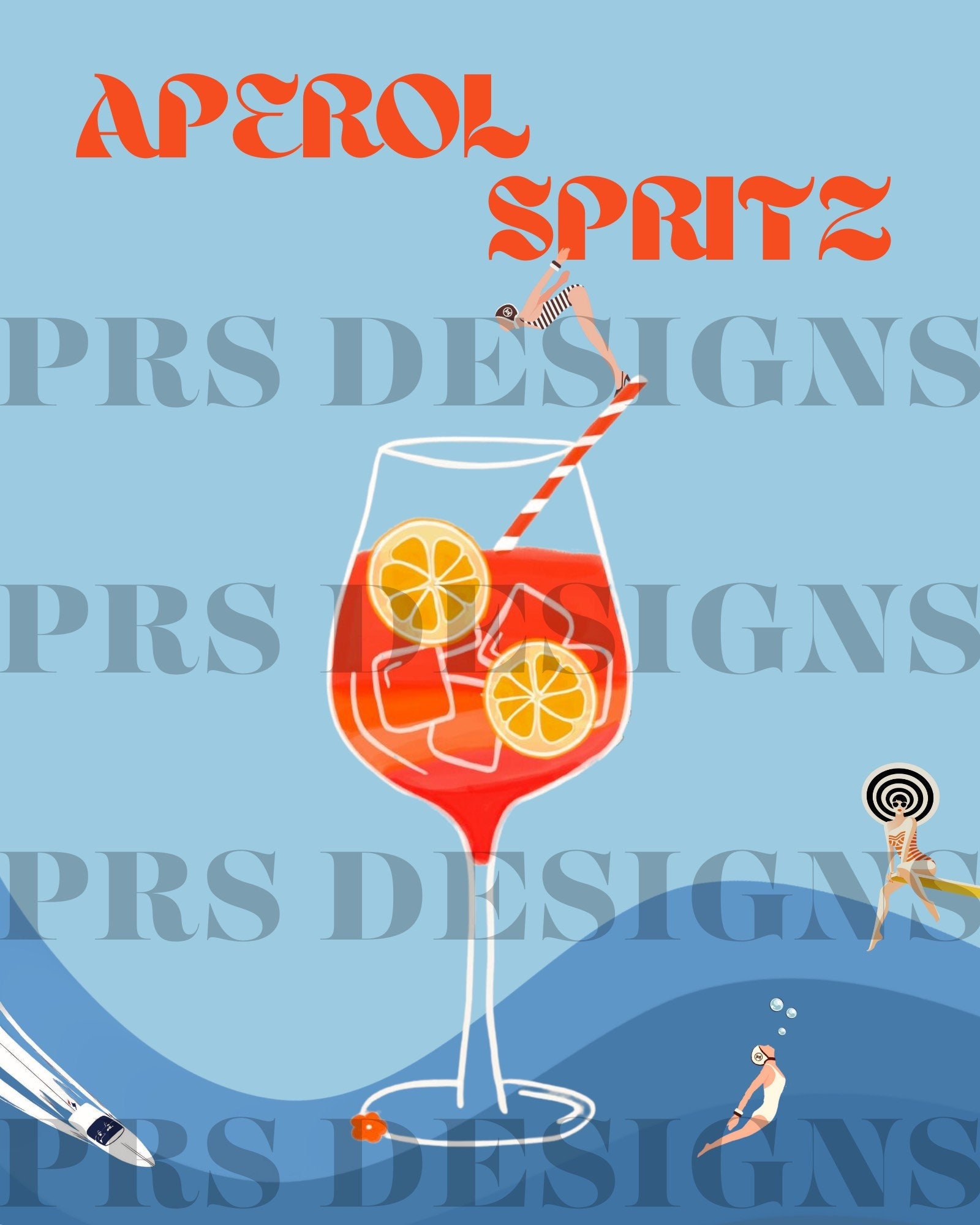 Aperol Spritz Art Aperol Spritz Bar Cart Art Aperol Spritz - Etsy Australia