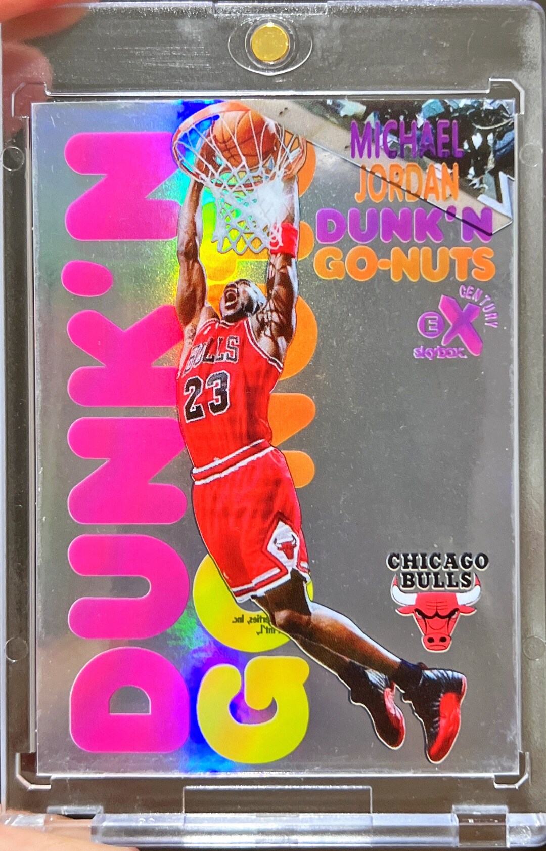 1998-99 EX Century Michael Jordan Dunk N Go Nuts Acetate Holo Custom ...