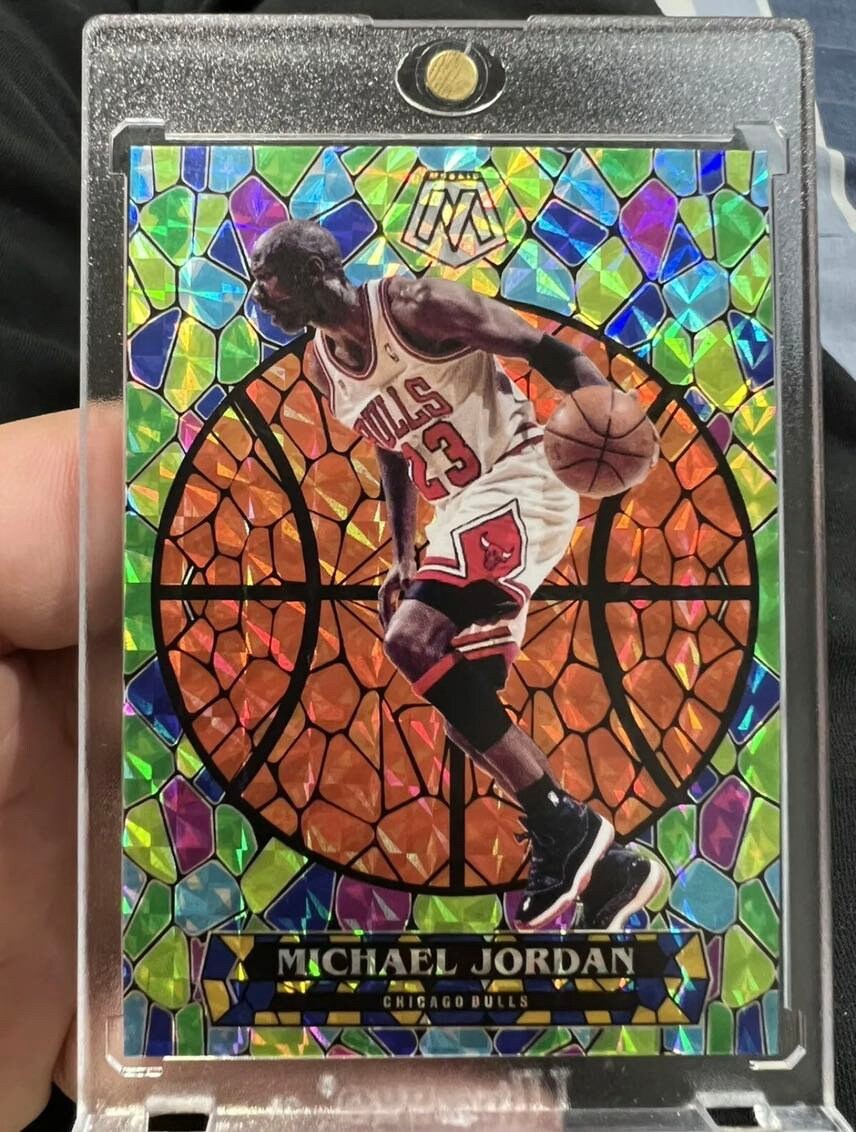 2020-21 Mosaic Michael Jordan Stained Glass Holo Custom Basketball Card ...