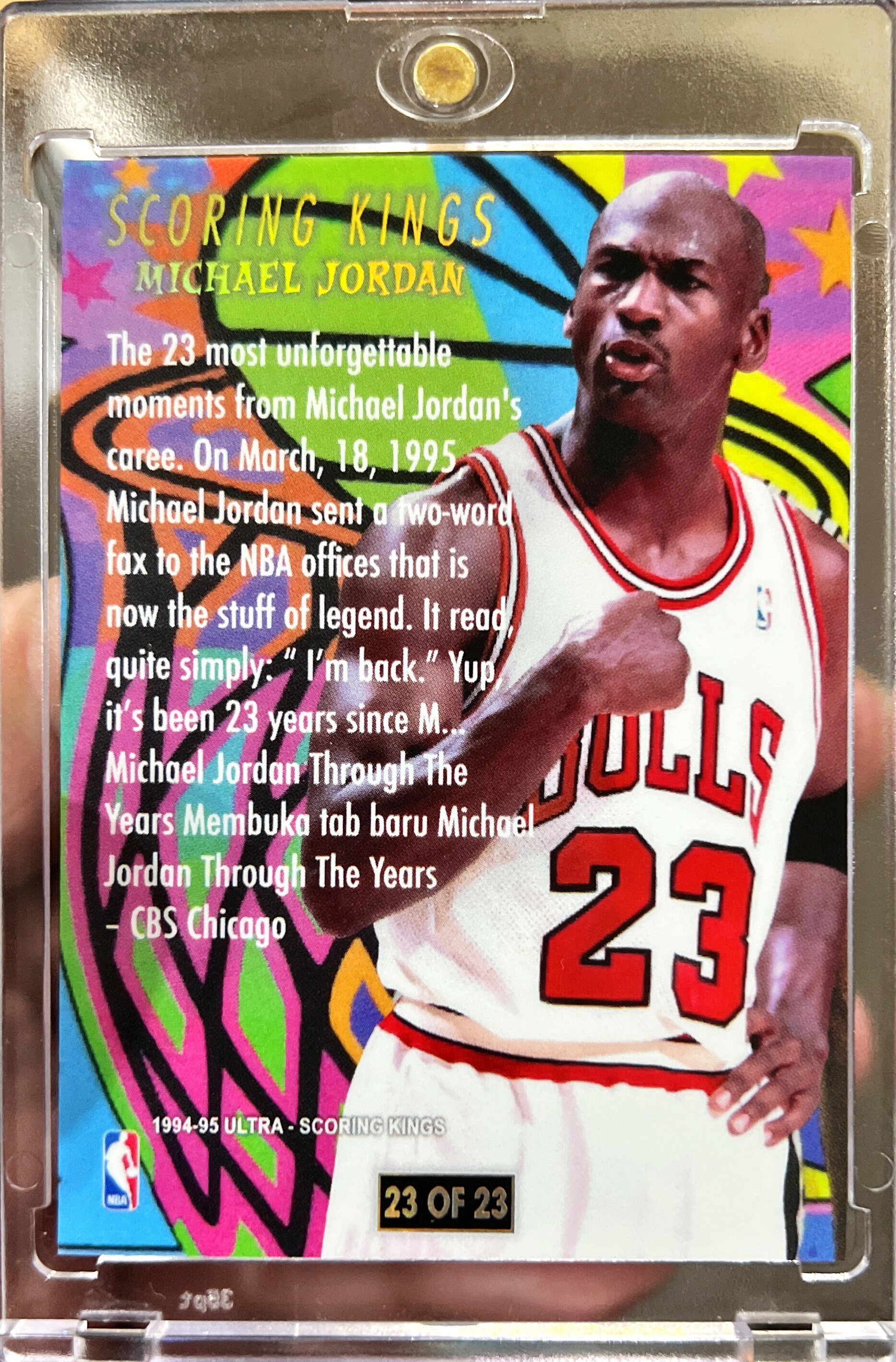 1994-95 Ultra Michael Jordan Scoring Kings Embossed Holo - Etsy