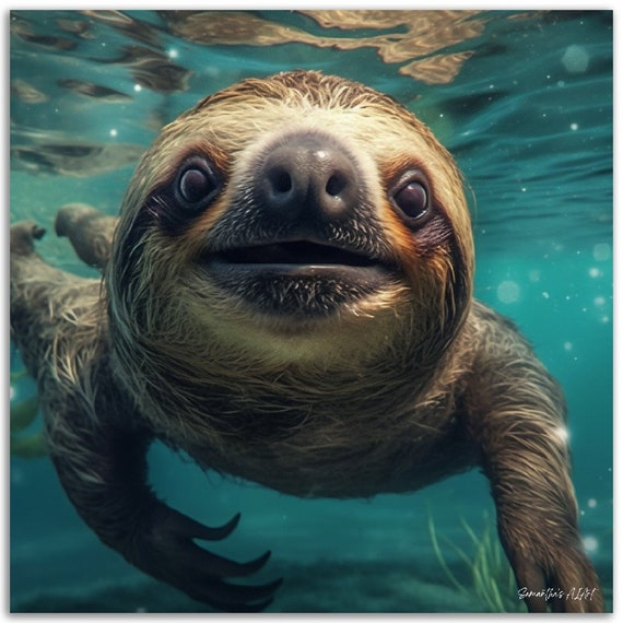 Sloths Swimming