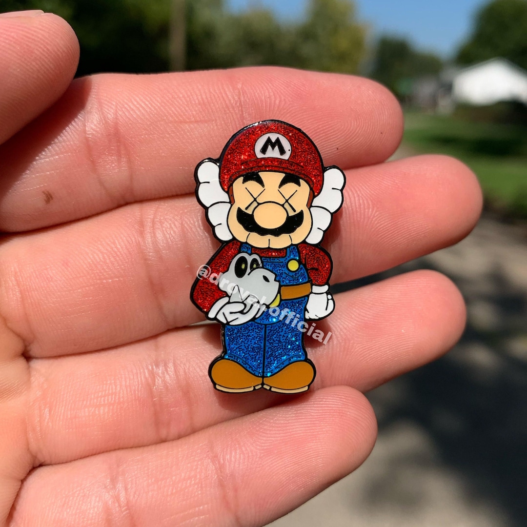 Mario X Kaws Pin - Etsy