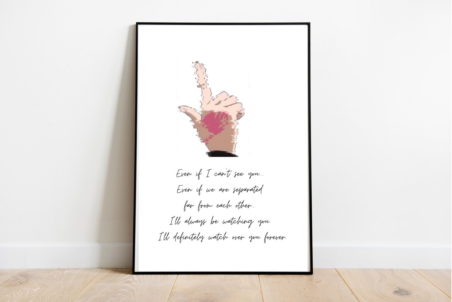 Fairy Tail Hand Sign Glitch Poster Printable Anime Wall Art Anime ...