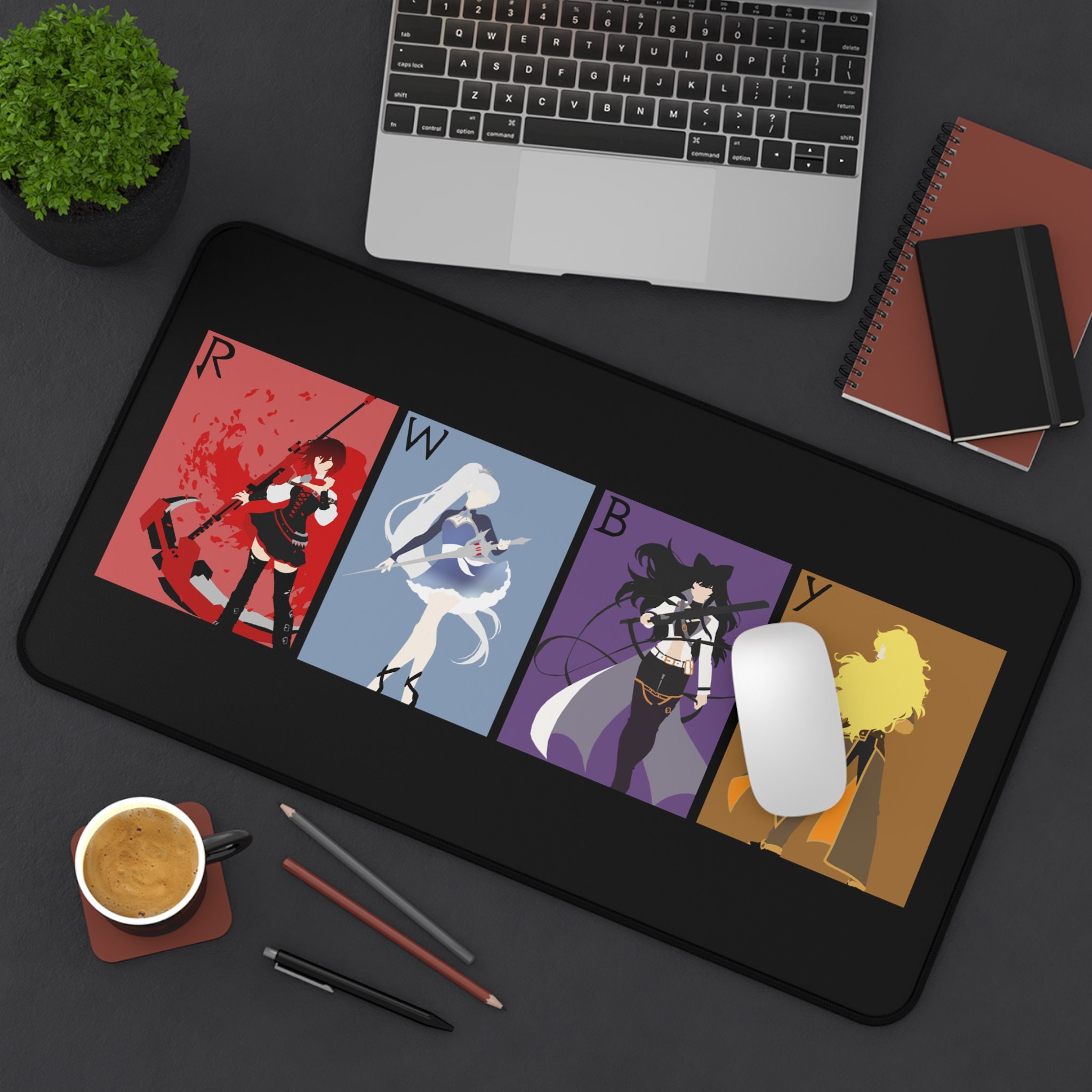 RWBY Deskmat, RWBY Mousepad Anime Quartet, Anime Mousepad, Cartoon ...