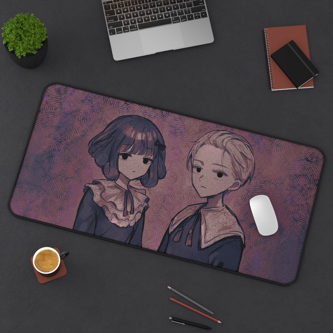Cute Anime Couple Desk Mat, Anime Couple Mousepad | Shadows House, Lou ...