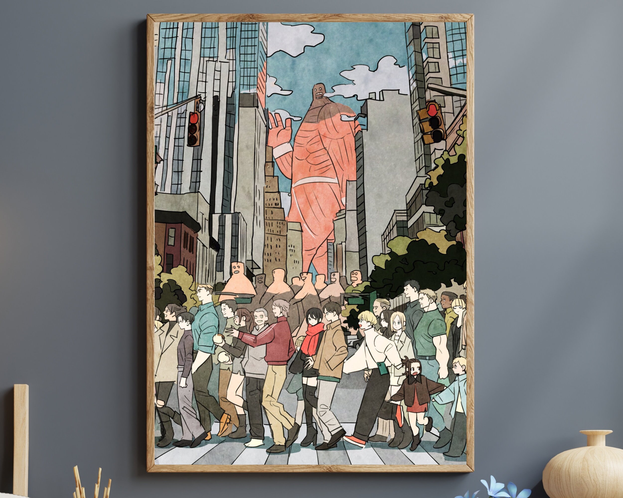 Anime City Wallart | Anime City Poster, Anime Titan Wallart, Anime ...