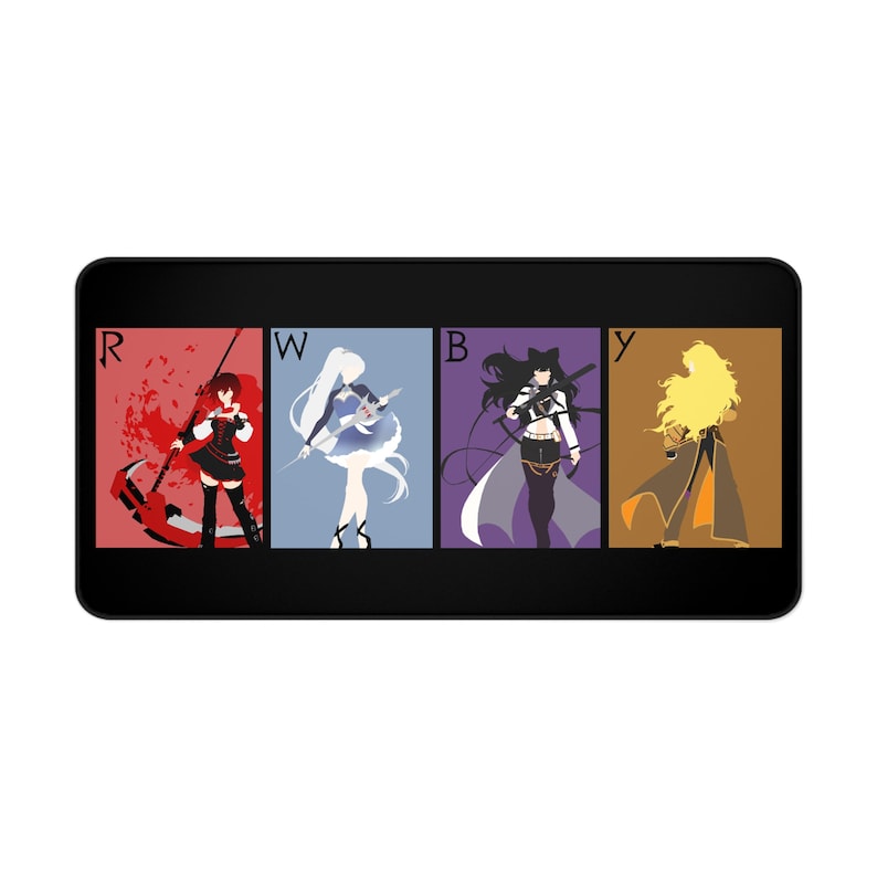 RWBY Deskmat, RWBY Mousepad | Anime Quartet, Anime Mousepad, Cartoon ...