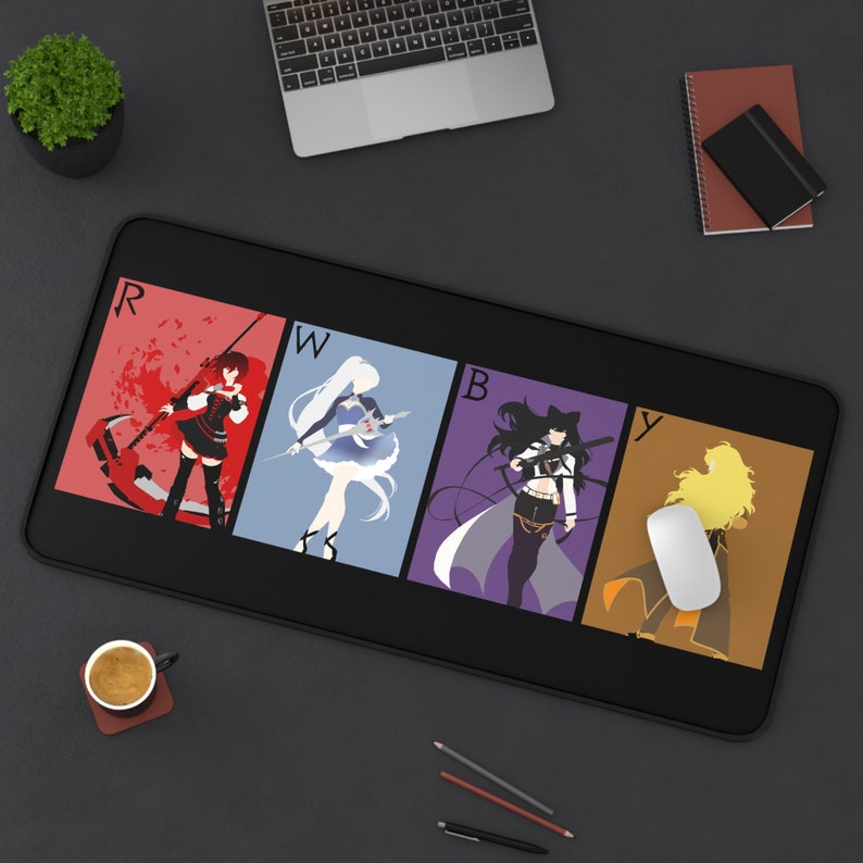 RWBY Deskmat, RWBY Mousepad | Anime Quartet, Anime Mousepad, Cartoon ...