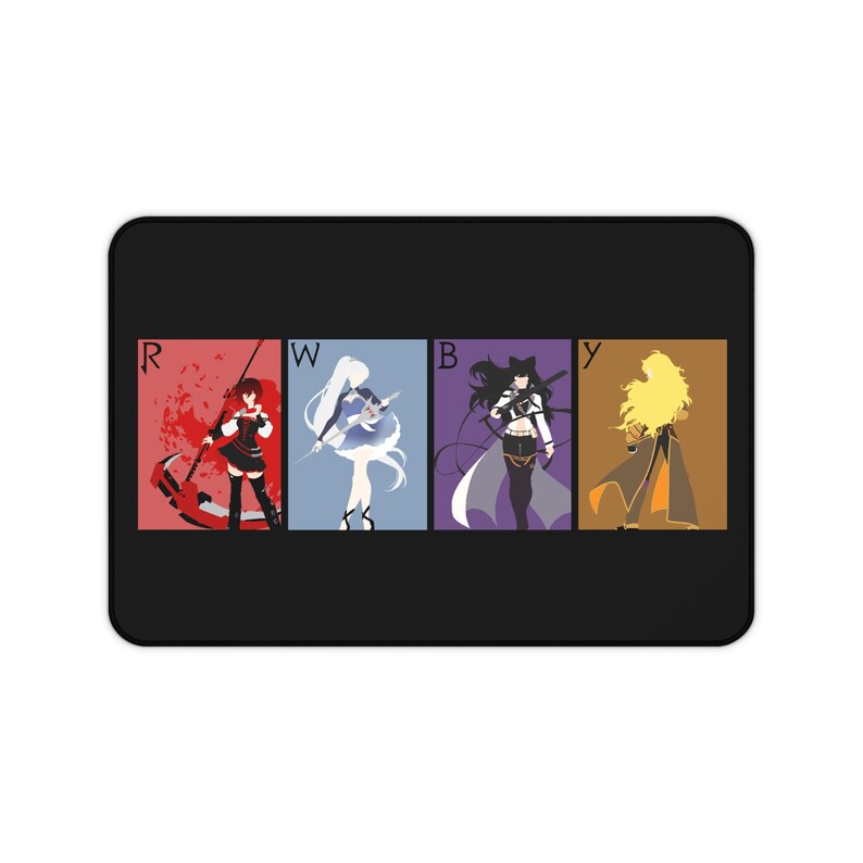 RWBY Deskmat, RWBY Mousepad | Anime Quartet, Anime Mousepad, Cartoon ...