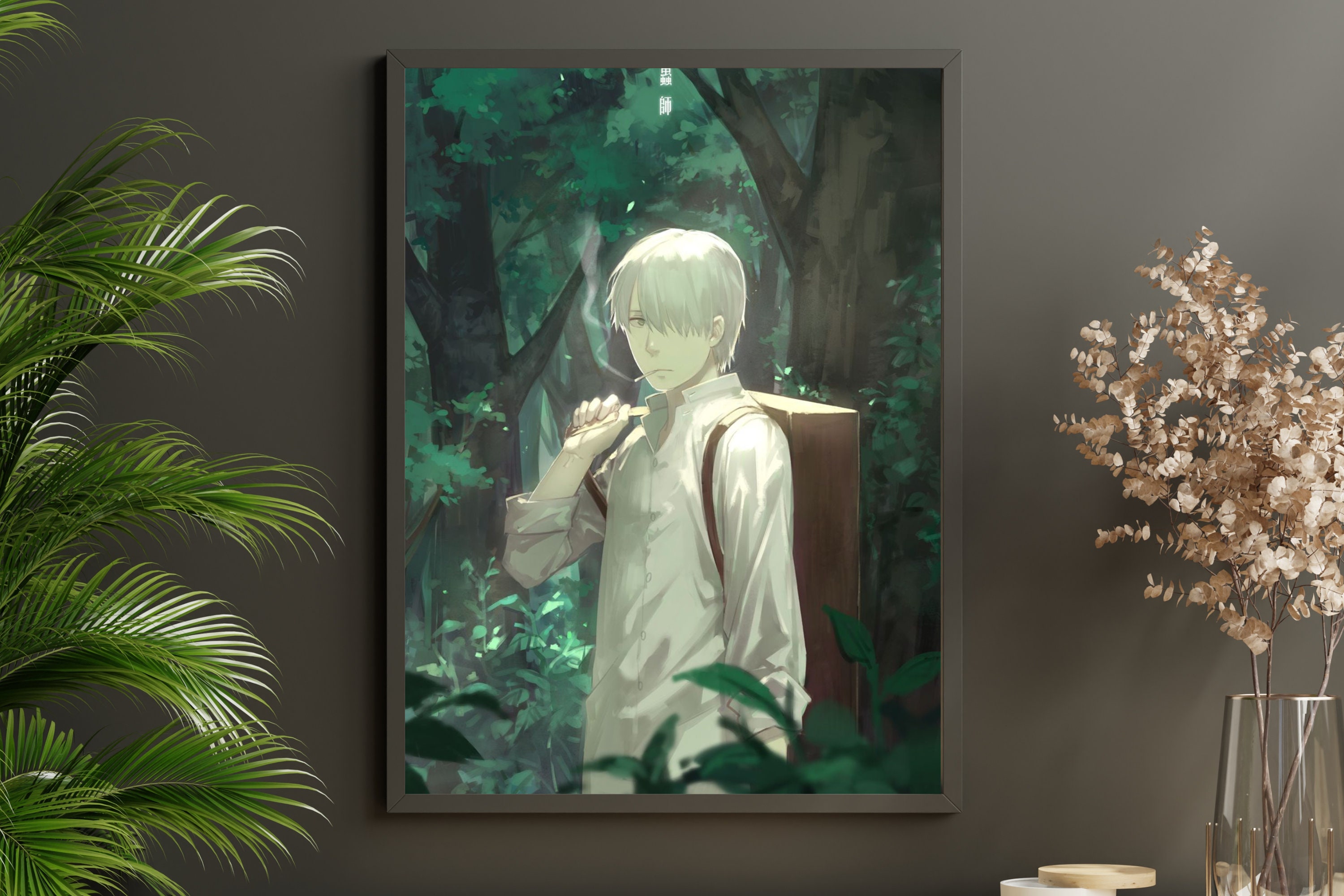 Mushishi Ginko Anime Japanese Poster | Printable Anime Wall Art | Manga ...