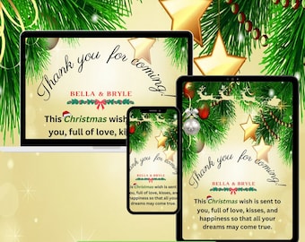 Digital Thank You Card, Template Birthday Thank You, Electronic Thank ...