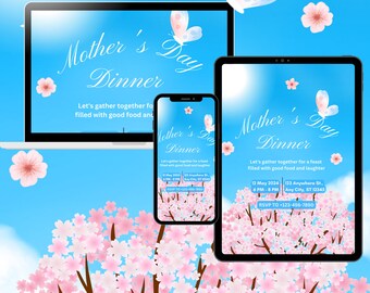 Digital Mother's Day Card Template Mother's Day Electronic Mother's Day ...