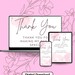 Digital Thank You Card, Template Birthday Thank You, Electronic Thank ...