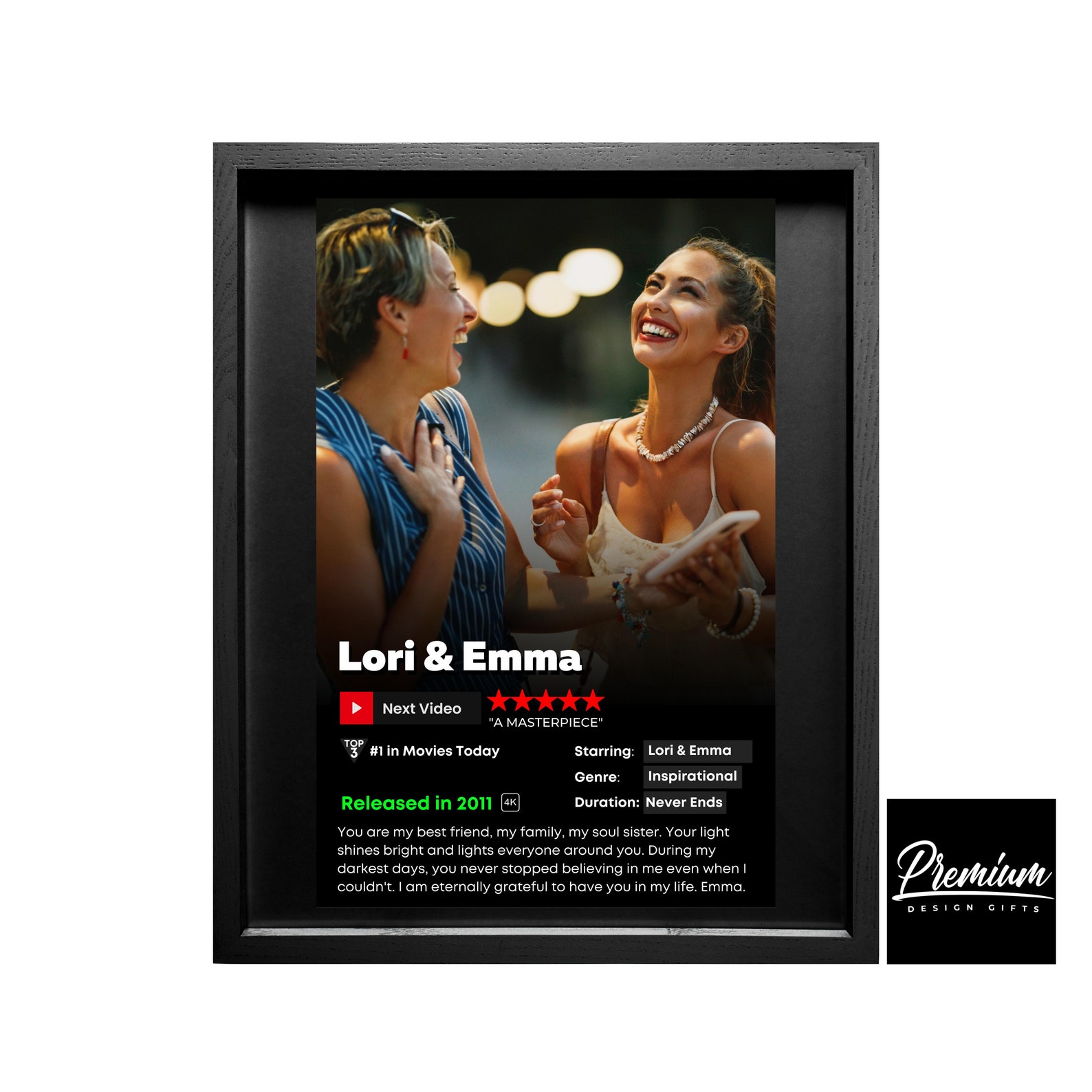 Personalized Movie Poster | Couples Poster | Portrait From Photo ...