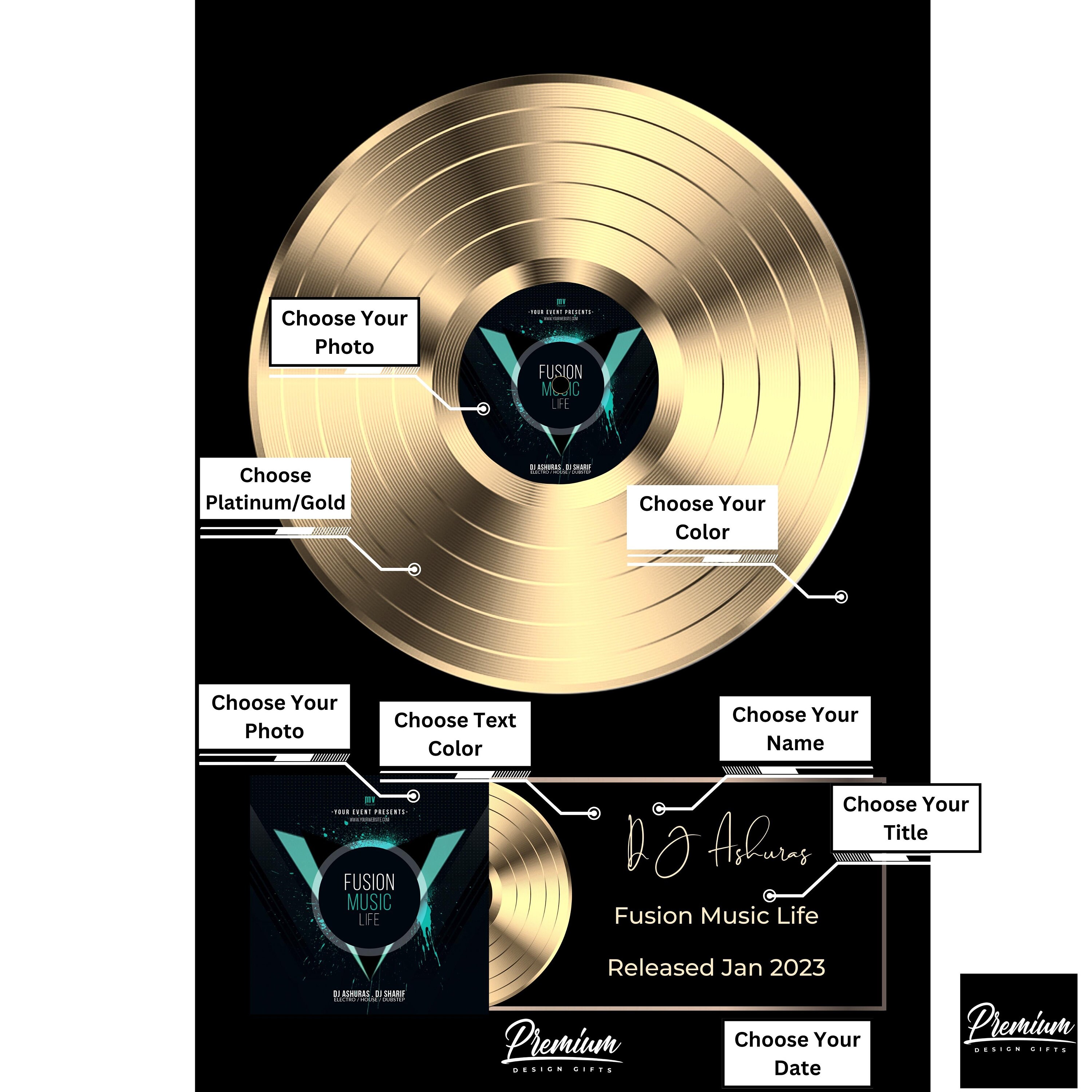 Custom Plaque | Personalized Plaque | Vinyl Poster | Frame Award Record ...