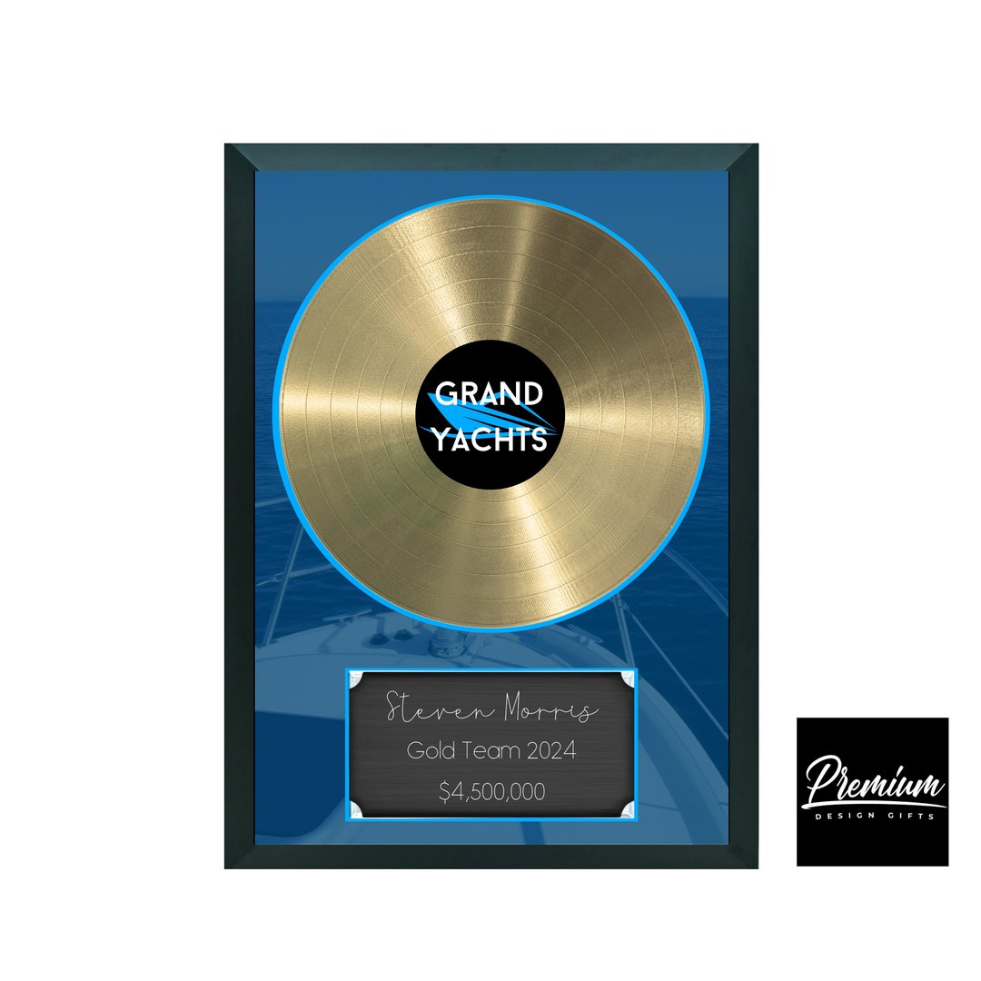 Custom Plaque Personalized Sales Award Plaque Vinyl Portrait Framed ...