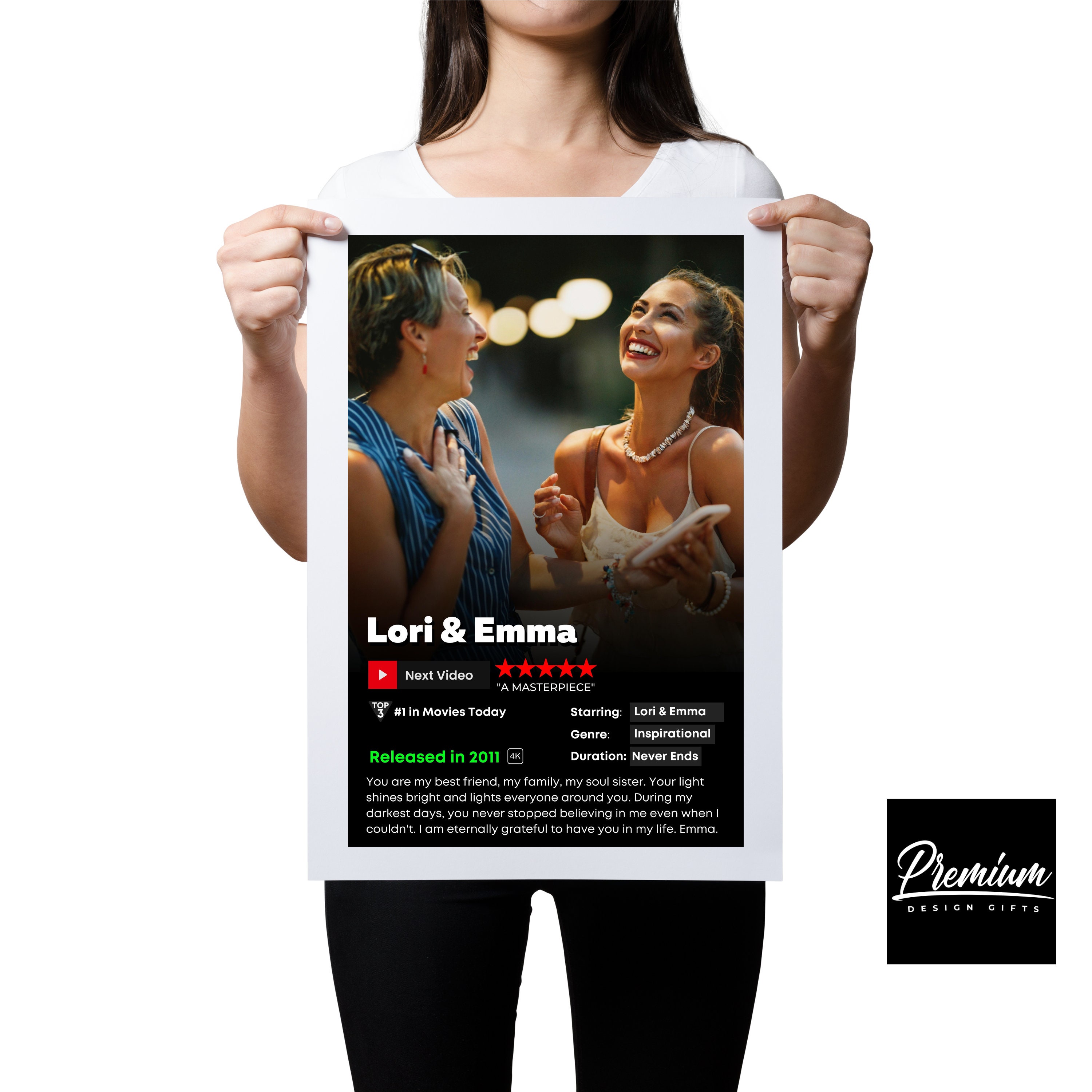 Personalized Movie Poster | Couples Poster | Portrait From Photo ...
