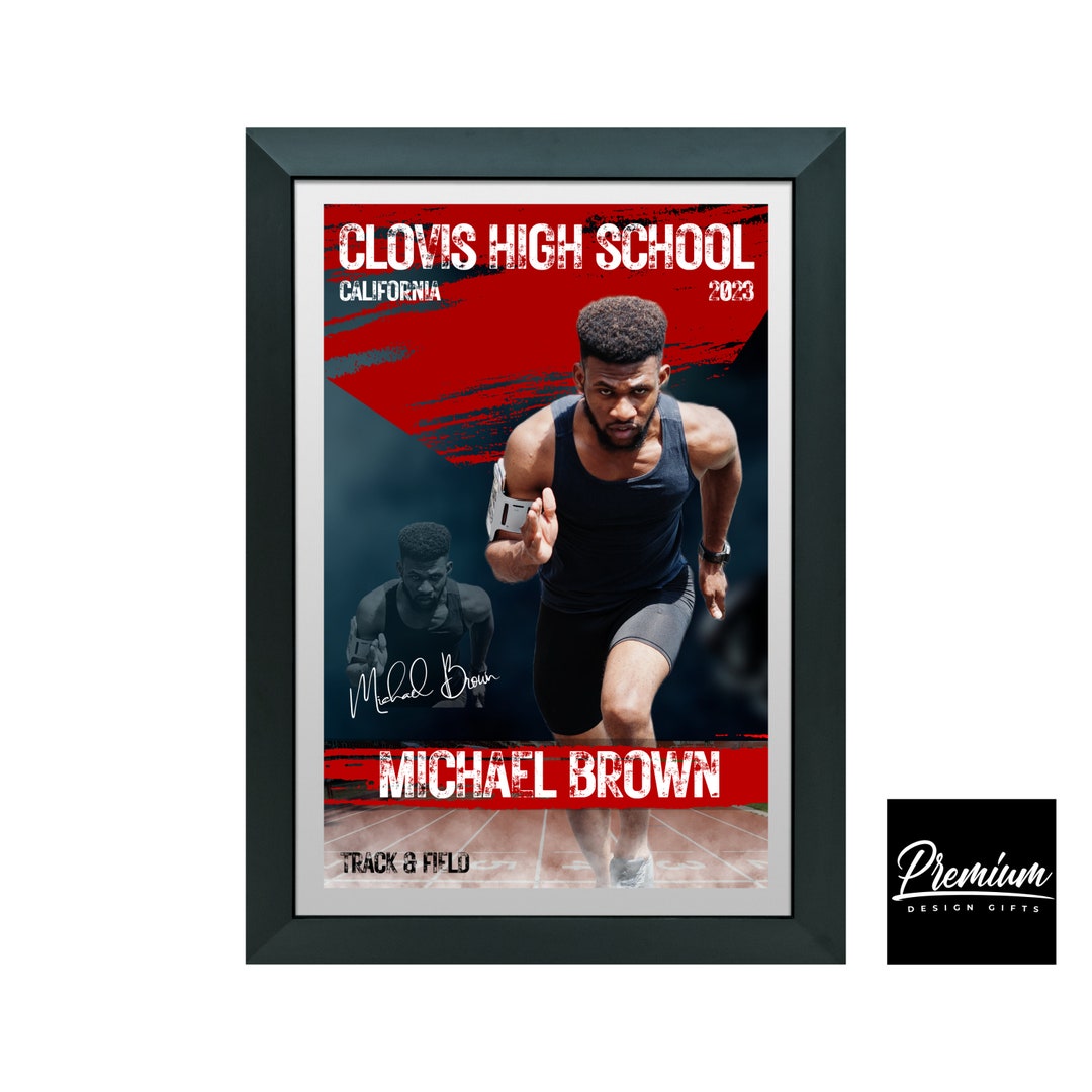 Custom Sports Poster | Track & Field Player Premium Design Poster ...