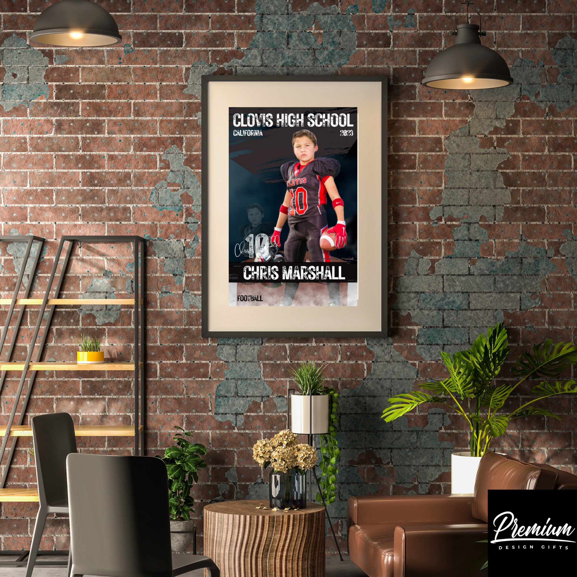 Custom Sports Poster | Football Player Premium Design Poster ...