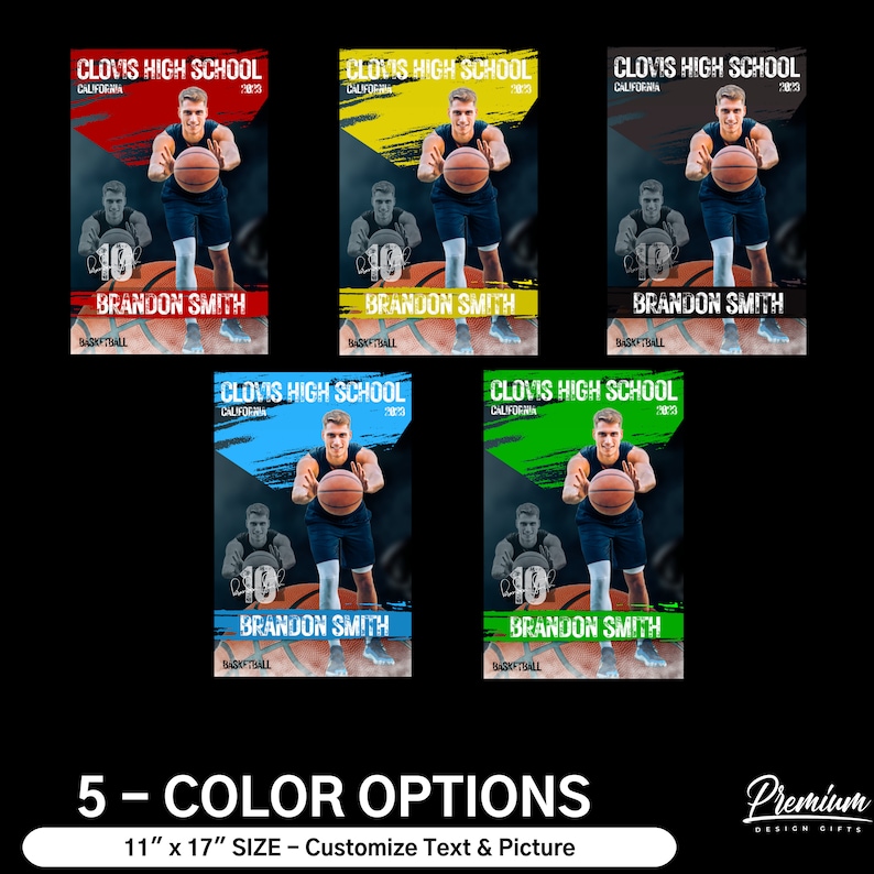 Custom Sports Poster Basketball Player Premium Design Poster ...